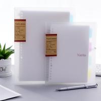 China Office and Student A5/B5 40 Sheets Plastic Cover Note Book with Transparent Cover for sale