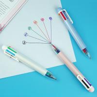 China Multi-color Ballpoint Pen with Heat Sensitive Erasable Ink 6 Colors Writing Width 0.7mm for sale