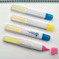 China 2022 Multi Color Logo OEM Plastic Highlighter Markers Pen with Sticky Note Watercolor Art for sale