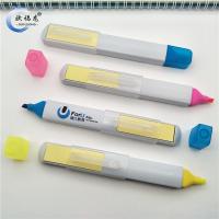 China 2022 Multi Color Logo OEM Plastic Highlighter Markers Pen with Sticky Note Watercolor Art for sale