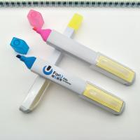 China 2022 Multi Color Logo OEM Plastic Highlighter Markers Pen with Sticky Note Watercolor Art for sale
