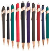 China 240M Writing Metal Office Ballpoint Pen with Custom Logo and Soft Touch Screen Stylus for sale