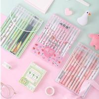China 12pcs/box Cute Fruit Gel Pen Set for Student Writing 0.5mm Writing Width Novelty Design for sale