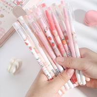 China 12pcs/box Cute Fruit Gel Pen Set for Student Writing 0.5mm Writing Width Novelty Design for sale