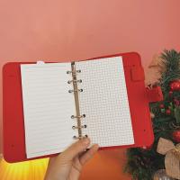 China 2022 Felt A6 Cartoon Christmas Tree Deer Notebook Grid Pages Journal Korean Diary Book for sale