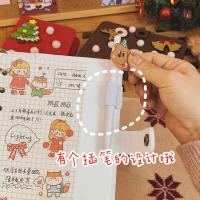 China 2022 Felt A6 Cartoon Christmas Tree Deer Notebook Grid Pages Journal Korean Diary Book for sale