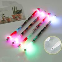 China Novelty Led Light Spinner Pen Fingertip Illumination Decompression Gyro Business Ballpoint Pen for sale