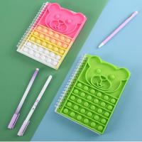 China Customized Pop It Notebook Silicone Spiral Fidget Paper Book for Customer Requirements for sale