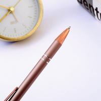 China Gel-Ink Ball Pen With Rose Gold Rose Pink Advertising Ballpoint Pen Personalized Gift for sale