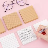China Vintage Vellum Custom Design Brown Kraft Printed Paper Memo Sticky Pad for Purchase for sale