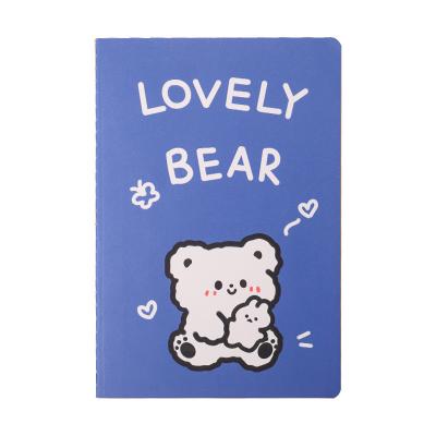 China Kawaii Cartoon Little Bear Notebook A5 Size No Adhesive Perfect for Stationery Lovers for sale