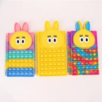 China Popular A5 Cute Animal Pattern Silicone Colorful Sensory Push Bubble Fidget Pop Notebook For Children for sale