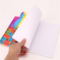 China Popular A5 Cute Animal Pattern Silicone Colorful Sensory Push Bubble Fidget Pop Notebook For Children for sale