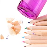China Pencil 12 Colored Pencils With Topper Sharpener Tube Packing Colorful Wooden Pencil for sale