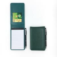 China Reporters' Must-Have A7 PU Leather Cover Notepad with Gel Pen 2 Colors for sale