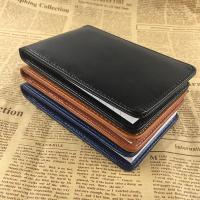 China Reporters' Must-Have A7 PU Leather Cover Notepad with Gel Pen 2 Colors for sale