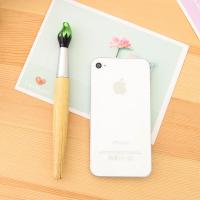 China Office School Chinese Calligraphy Brush Shape Mental Wood Blue Ink Ballpoint Pen for sale
