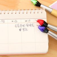 China Office School Chinese Calligraphy Brush Shape Mental Wood Blue Ink Ballpoint Pen for sale
