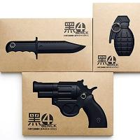 China Black Customized Font Notebook Universal Writing Gun Knife Tactical Hard Cover Paper Notebook for sale