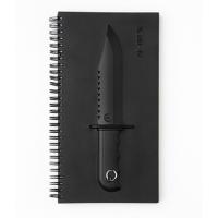 China Black Customized Font Notebook Universal Writing Gun Knife Tactical Hard Cover Paper Notebook for sale