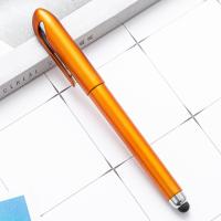 China Soft Touch Screen Metal Stylus Pen with Brass Telescope Barrel and 0.5mm Writing Width for sale