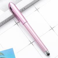 China Soft Touch Screen Metal Stylus Pen with Brass Telescope Barrel and 0.5mm Writing Width for sale
