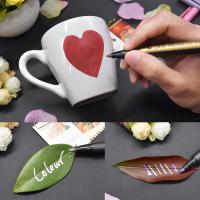 China DIY Black Cardboard Art Marker 8151 Color Metal Paint Note Number Pen Flat Brush Tip for sale