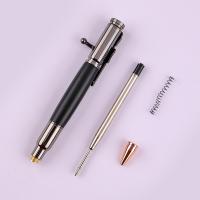 China OEM Printing Ball Point Ballpoint Bolt Action Metal Bullet Gun Pen With 1.0mm Writing Width for sale