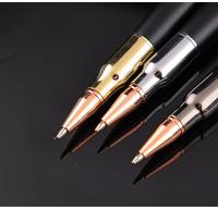 China OEM Printing Ball Point Ballpoint Bolt Action Metal Bullet Gun Pen With 1.0mm Writing Width for sale
