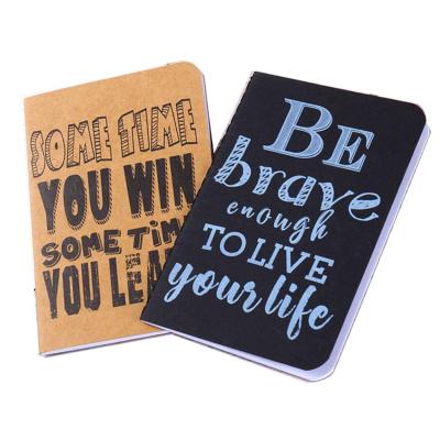 China School A6 Kraft Notebook Exercise Book with Saddle Stitching and Customizable Cover for sale