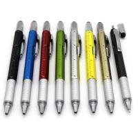 China Personalized Custom Plastic 6 in 1 Tool Pen with Ruler Level and Two-Head Screwdriver for sale