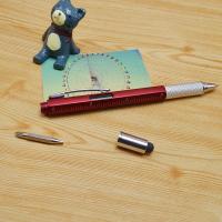 China Personalized Custom Plastic 6 in 1 Tool Pen with Ruler Level and Two-Head Screwdriver for sale