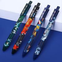 China School Stationery Creative Black 0.5mm Gel-Ink Pen Set 4pcs featuring Retro Carbon Pen for sale