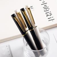 China Customized Color Office Stationery White Roller Pen Metallic Simple Sense Plastic Gel Pen for sale