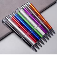 China Customization Logo Plastic Office And School Supplies Colorful Metal Ballpoint Pen for sale