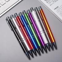 China Customization Logo Plastic Office And School Supplies Colorful Metal Ballpoint Pen for sale