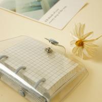 China Customized Cute 3 Hole Loose leaf Refill Notebook Cover Mini PVC File Folder Portable for sale