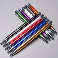 China Customization Logo Plastic Office And School Supplies Colorful Metal Ballpoint Pen for sale