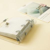 China Customized Cute 3 Hole Loose leaf Refill Notebook Cover Mini PVC File Folder Portable for sale