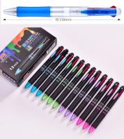 China OEM/ODM Acceptable 4 Color 0.7mm Plastic Transparent Shuttle Pens for Office Writing for sale