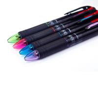China OEM/ODM Acceptable 4 Color 0.7mm Plastic Transparent Shuttle Pens for Office Writing for sale