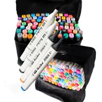 China Double End Whiteboard Marker Pen with Round Toe Brush Tip and 0.5/1.5mm Writing Width for sale