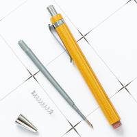 China 1.0mm Writing Width Eco-friendly Bamboo Ballpoint Pen with Metal Clip and Black Ink Color for sale