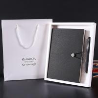 China Hardcover Design Pu Leather Gift Suit Business Notebook with Customized Logo Acceptable for sale