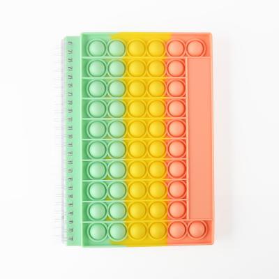 China Waterproof Silicone Cover Bubble Decompression Notebook with 100 Inner Pages and Gift for sale