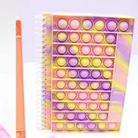 China Waterproof Silicone Cover Bubble Decompression Notebook with 100 Inner Pages and Gift for sale
