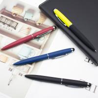 China Business Office Stationery Custom Multi Color Metal Rubber Ballpoint Pen for Purposes for sale