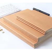 China Custom LOGO Kraft Paper Notebook A5 Car Line Book B5 Student Notes Diary Book 80 Sheets for sale