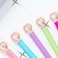 China Creative Cartoon Metal Heart Marker Pens Ballpoint Pen with Black Ink Not Erasable for sale