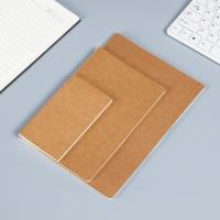 China Gift Custom Soft Cover Kraft Paper Notebook A5 B5 B6 Size Sew Binding Brown Note Book for sale